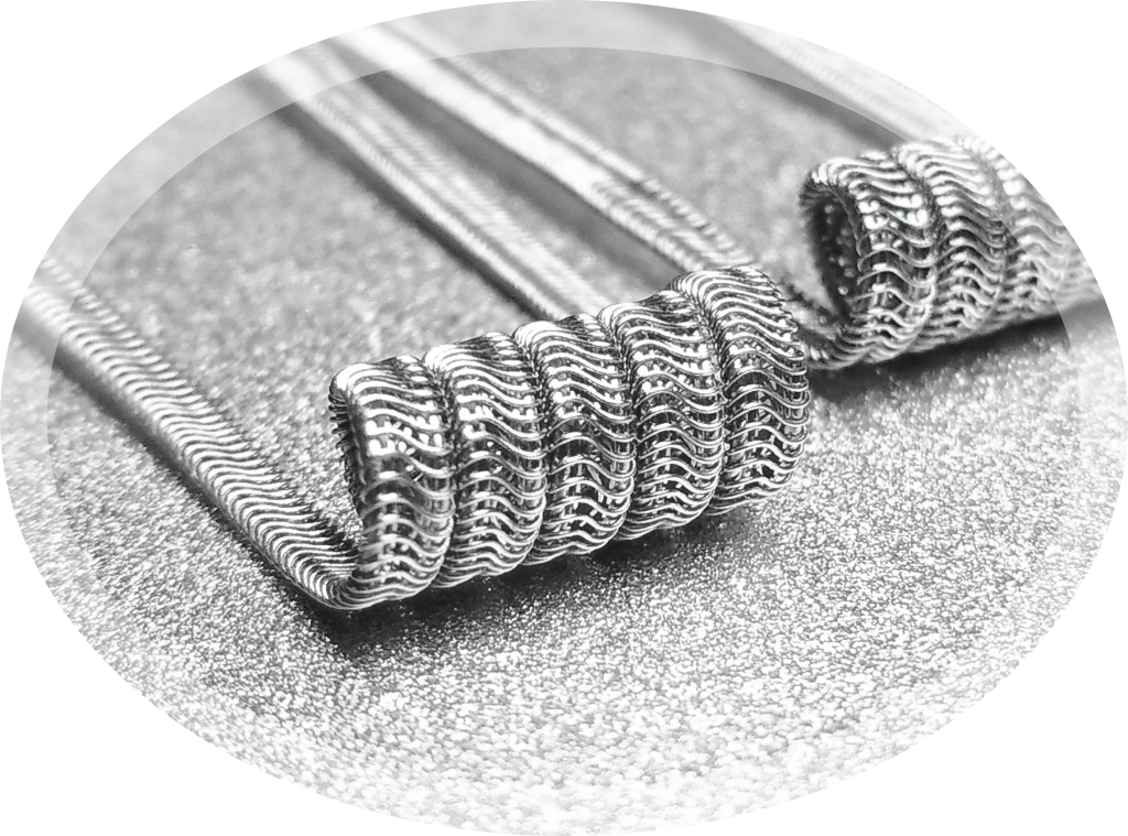 Corrugated Alien Framed Staple - Handmade X29coils - 316L Steel
